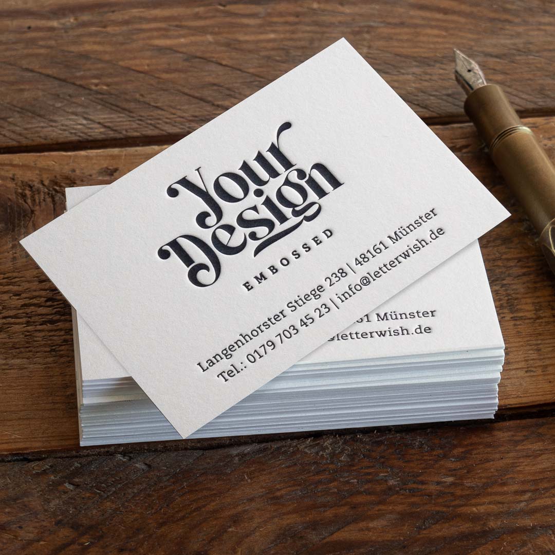 Edle Visitenkarten im Letterpress – online drucken